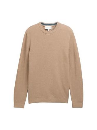 Tom Tailor 1045899 Pull-Over, 31089-hazel Brown Melange, L Homme
