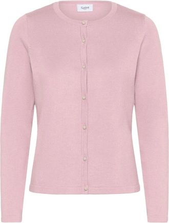 Saint Tropez Femme, Pulls, Rose, Taille: 36 FR Cardigan Rose Nectar avec fermeture boutonnée