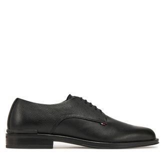 Tommy Hilfiger Halbschuhe Tommy Hilfiger Core Hilfiger Leather Shoe FM0FM05375 Schwarz