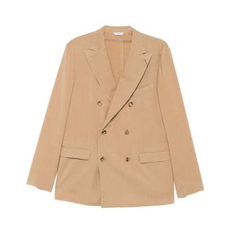 Boglioli Homme, Vestes, Beige, Taille: M Blazer crois&eacute; &agrave; revers en pointe