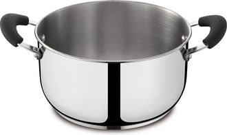 Lagostina Gioiosa Deep Casserole mit 2 Griffen, Edelstahl, Durchmesser 22 cm, 4,0 Liter
