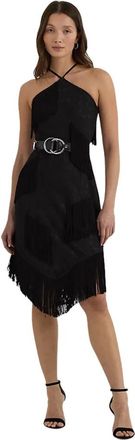 Ralph Lauren Robe de cocktail &agrave; encolure am&eacute;ricaine - Femme - Robes - Noir - Taille: 34 FR