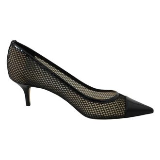 Jimmy Choo London Femme, Chaussures, Noir, Taille: 37 EU Escarpins pointus chics en résille vernie