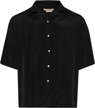 Marni chemise à col cubain - Noir
