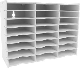 Soimiss Desktop Organizer mit Fächern für Telefon Briefmarken Stifte und Dokumente Multifunktionaler Schreibtisch aufbewahrungsbox für Büro und Zuhause Prakti