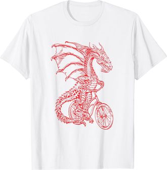Seembo Dragon Cycling Fahrrad Radfahrer Biker Biking Lustiges Fahrrad T-Shirt