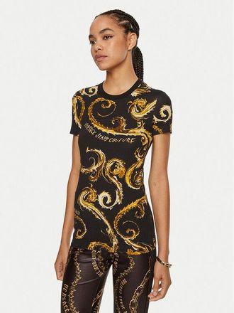 Versace Jeans Couture T-Shirt 77HAH608 JS409 Schwarz Slim Fit