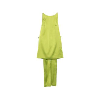 Self Portrait Satin-Schleifen-Minikleid - - Dresses - Damen - Gr&uuml;n - 2XS