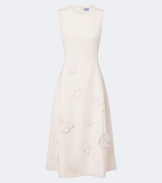 LEO LIN Robe midi &agrave; appliqu&eacute;s floraux
