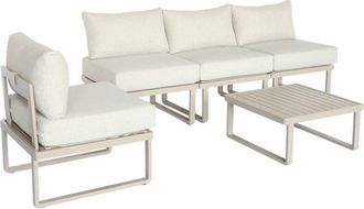 Sweeek Modulares Gartenm&ouml;bel-Set aus Aluminium f&uuml;r 4 Personen