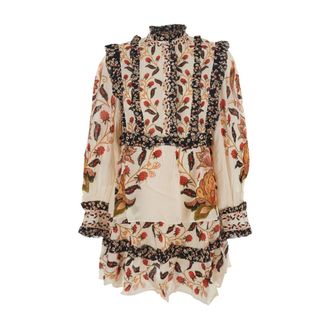 Farm Rio Kleid mit Raffungen - - Dresses - Damen - Mehrfarbig - S