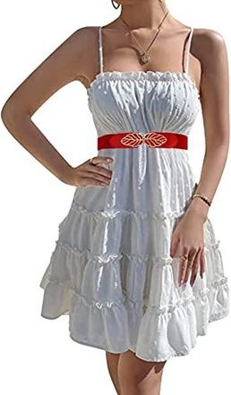 Generic Ceinture &eacute;Lastique Femme - Ceinture Large &Eacute;lastique pour Femmes Boucle Feuilles D&eacute;corative Tunique Robe Pull Manteau Taille Confortable