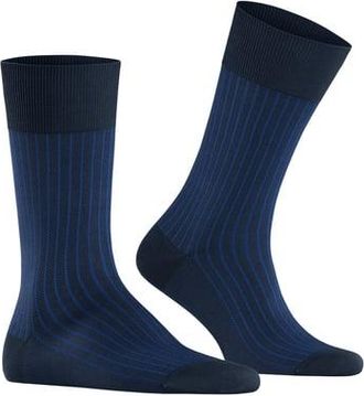 Falke Chaussettes mi-hautes &agrave; rayures en coton m&eacute;lang&eacute;