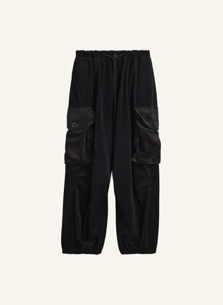 Yohji Yamamoto Y-3 Cargohose, Cordsamt schwarz
