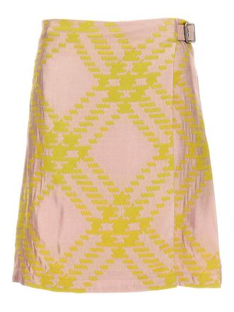 Burberry Jupe Midi - Multicolore