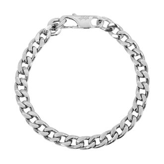 TwoJeys unisex, Accessoires, Gris, Taille: S Unstoned Cuban Bracelet