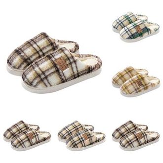 Generic Pantoufles &agrave; enfiler pour femme avec doublure en fausse fourrure duveteuse, chaussures d&eacute;contract&eacute;es dint&eacute;rieur et dext&eacute;rieur avec mousse &agrave; m&eacute;moire de