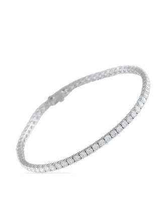 Luxury Bazaar bracelet tennis en or blanc 14ct à ornements