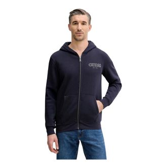 Guess Zip-through Sweatshirt - - Sweatshirts & Hoodies - Herren - Blau - S