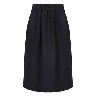 Prada Chevron Woll-Midi-Rock in Dunkelblau - - Skirts - Damen - Blau - S