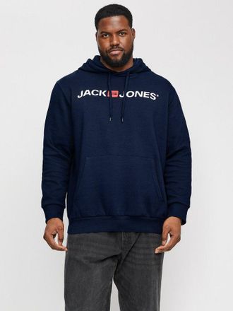 Jack & Jones Plus Size Kapuzensweatshirt JJECORP OLD LOGO SWEAT HOOD NOOS PLS mit Logo Print