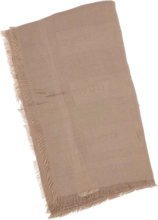 Elisabetta Franchi Femme, Accessoires, Brun, Taille: ONE Size Foulard avec rayures jacquard