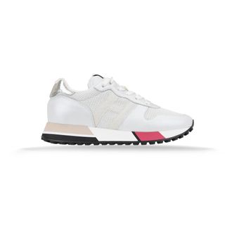 Hogan Schn&uuml;r Damen Glitter Sneakers - - Shoes - Damen - Wei&szlig; - 35 EU