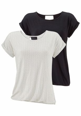 Lascana Damen Kurzarmshirt