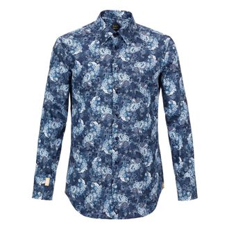 Billionaire Boys Club Printed Floral Cotton Shirt - - Shirts - Herren - Blau - XS