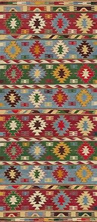 Vilber Kilim.2578 DU 01 Teppich, Vinyl, Mehrfarbig, 52 x 120 cm
