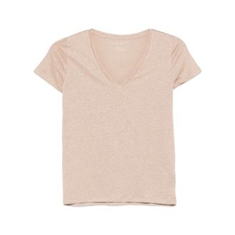 Majestic Filatures Femme, Tops, Beige, Taille: 40 FR M011-Fts164 T-shirt col en V