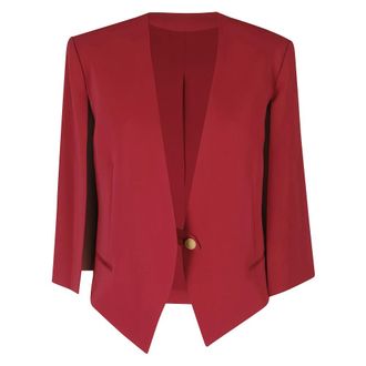 Alberta Ferretti Femme, Vestes, Rouge, Taille: 40 FR Giacca Cady Stretch