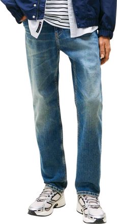 Tommy Jeans Herren Jeans Hose Ryan Slim Straight Leg, Blau (Denim Dark), 32W/32L