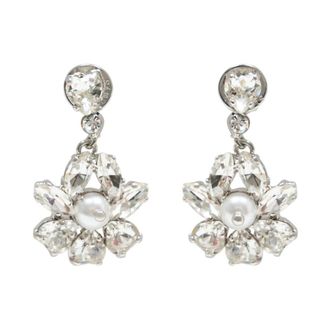 Simone Rocha Heartbloom Drop Earrings - - Accessories - Damen - Wei&szlig; - ONE SIZE
