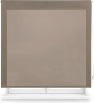 Blindecor Transparentes Rollo nach Maß | Rollo nach Maß | Braun | 150 x 250 cm (Breite x Höhe) Stoffgröße 147 x 245 cm | Durchscheinende Rollos für Fenster