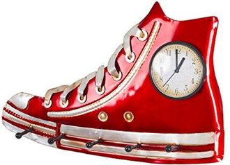 Haku M&ouml;bel Wandgarderobe rot, Metall - Ma&szlig;e: B 50 cm x H 31 cm x T 6 cm, Style: Industrial