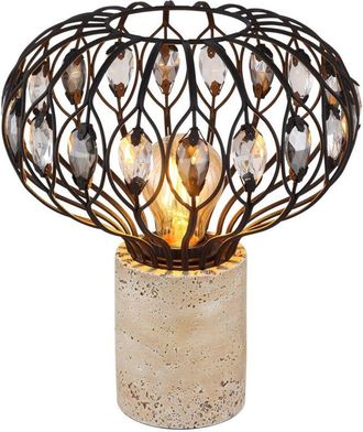 Globo Lighting tischlampe - DORTHY - cr&egrave;me - stein - &Oslash; 25cm - E27
