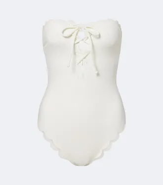 Marysia Swim Maillot de bain bustier Riviera festonn&eacute;