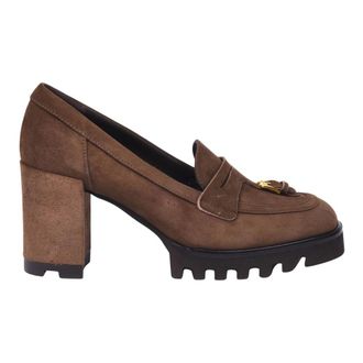 Baldinini Suede Loafer mit Absatz - - Shoes - Damen - Braun - 39 EU