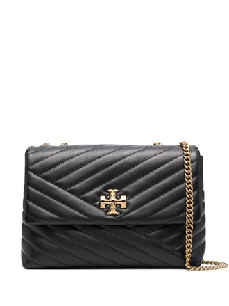 Tory Burch sac porté épaule Kira Chevron en cuir - Noir