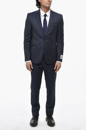 Corneliani CC COLLECTION 3-Teiliger Anzug Aus Schurwolle Mit Spitzrevers Corneliani