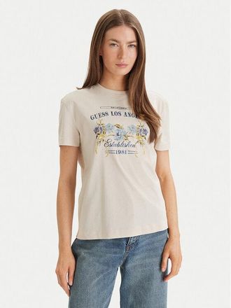 Guess T-Shirt W6GI27 K3160 Beige Regular Fit