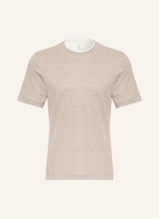 Brunello Cucinelli Brunello Cucinelli T-Shirt Mit Leinen beige