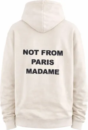 Dr&ocirc;le de Monsieur Slogan Cotton Sweatshirt - Beige