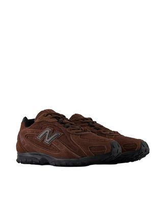 New Balance Low-Profile Suede and Mesh Sneaker - Brown