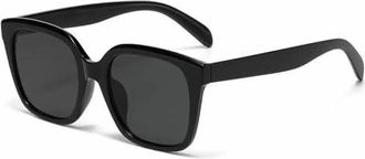 Generic Lunettes De Soleil Carr&eacute;es &Agrave; Grande Monture For Hommes Et Femmes, Id&eacute;ales For Les F&ecirc;tes, Les Vacances Et Les S&eacute;ances Photo.(Black)