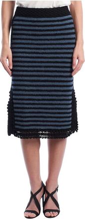 Zadig&Voltaire Gestreifter H&auml;kel-Midi-Rock - - Skirts - Damen - Mehrfarbig - XS
