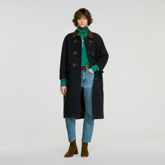 Sandro Dufflecoat aus Doubleface-Wolle