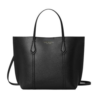 Tory Burch Kompakte Schwarze Leder-Einkaufstasche - - Bags - Damen - Schwarzk - ONE SIZE