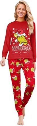 Generic Le Grinch Pyjama Noel Famille De Grinch Enfant No&euml;l Chaud Et Doux Couple Garcon Assorti Femme Costume Pull Ensemble Ensembles Homme Hiver Vetement The
